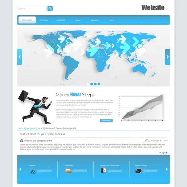 Vector Corporate Website Template Desgin Stock Vector by ©Droidworker ...