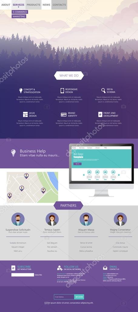 Website Template Design Stock Vector By ©droidworker 87593268