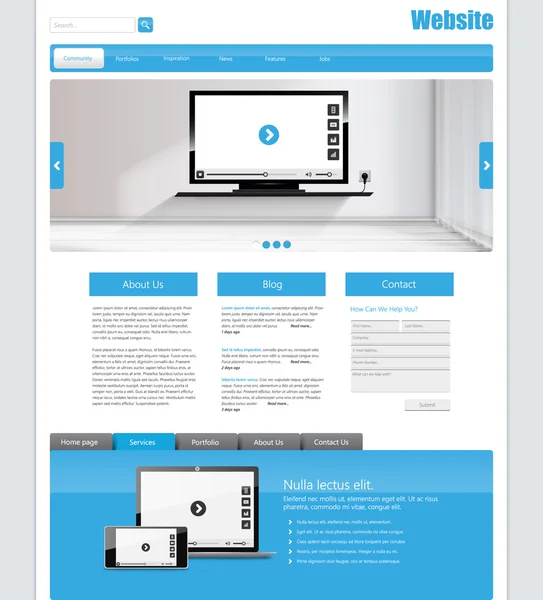 Website Template Design Stock Vector By ©droidworker 87649338