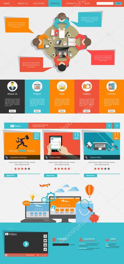 Diseño de plantilla web Vector de stock #87658262 de ©Droidworker