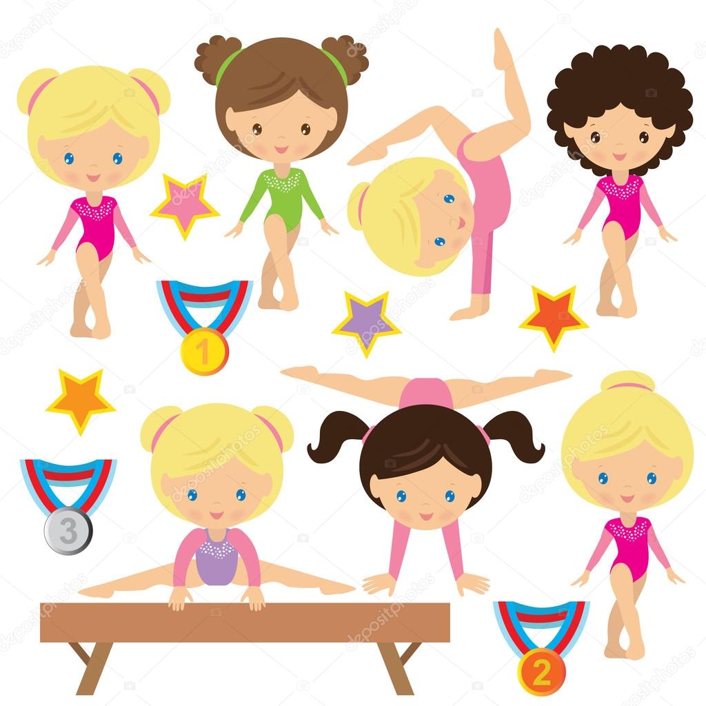 Ilustración de vector de gimnasia — Vector de stock © Clipartlana ...