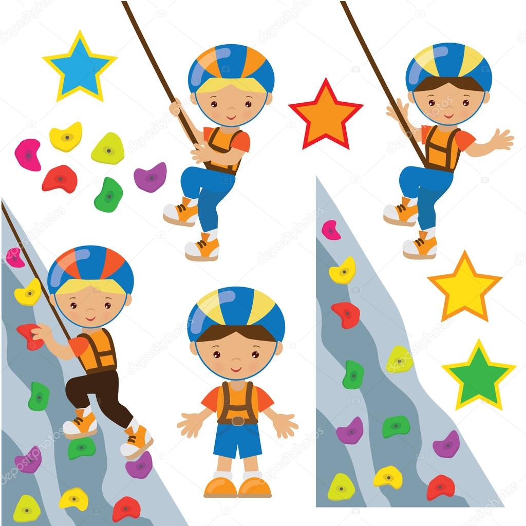 Kids Climbing Clip Art