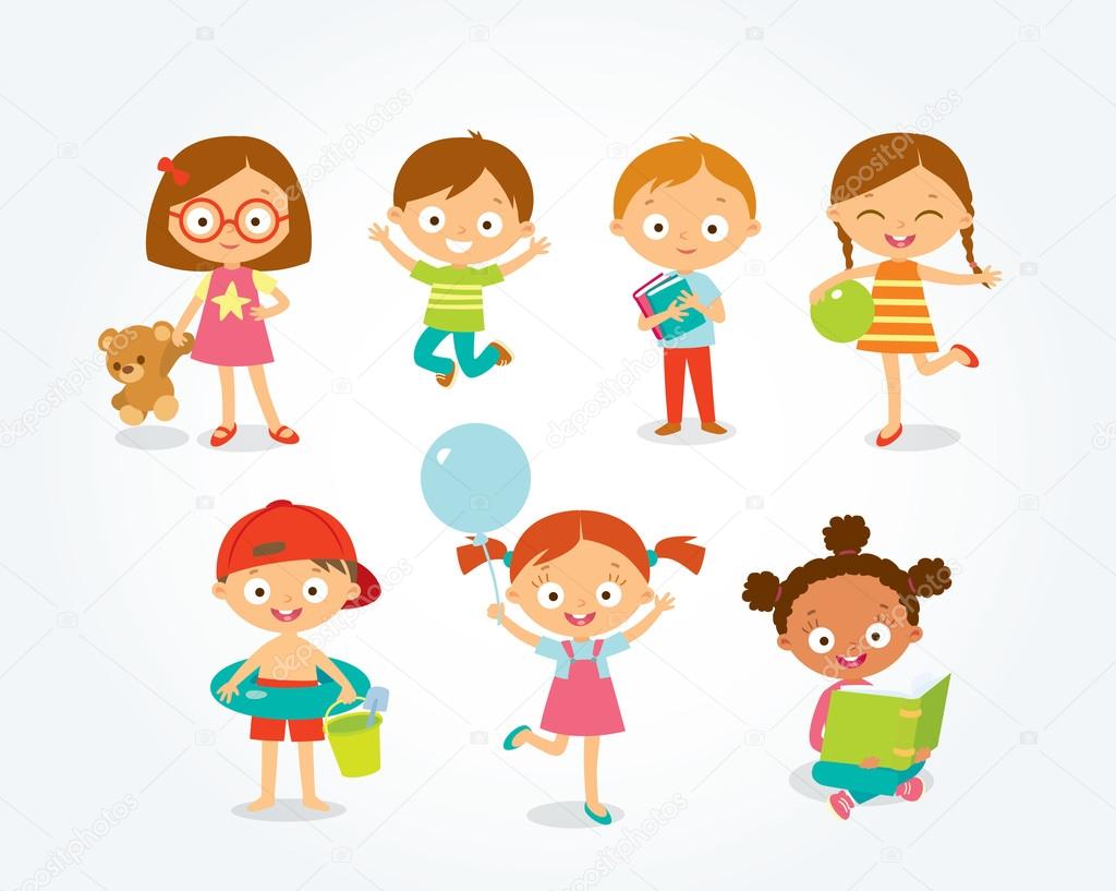 Characters in different actions Stock Illustration by ©olga1818 #110337886
