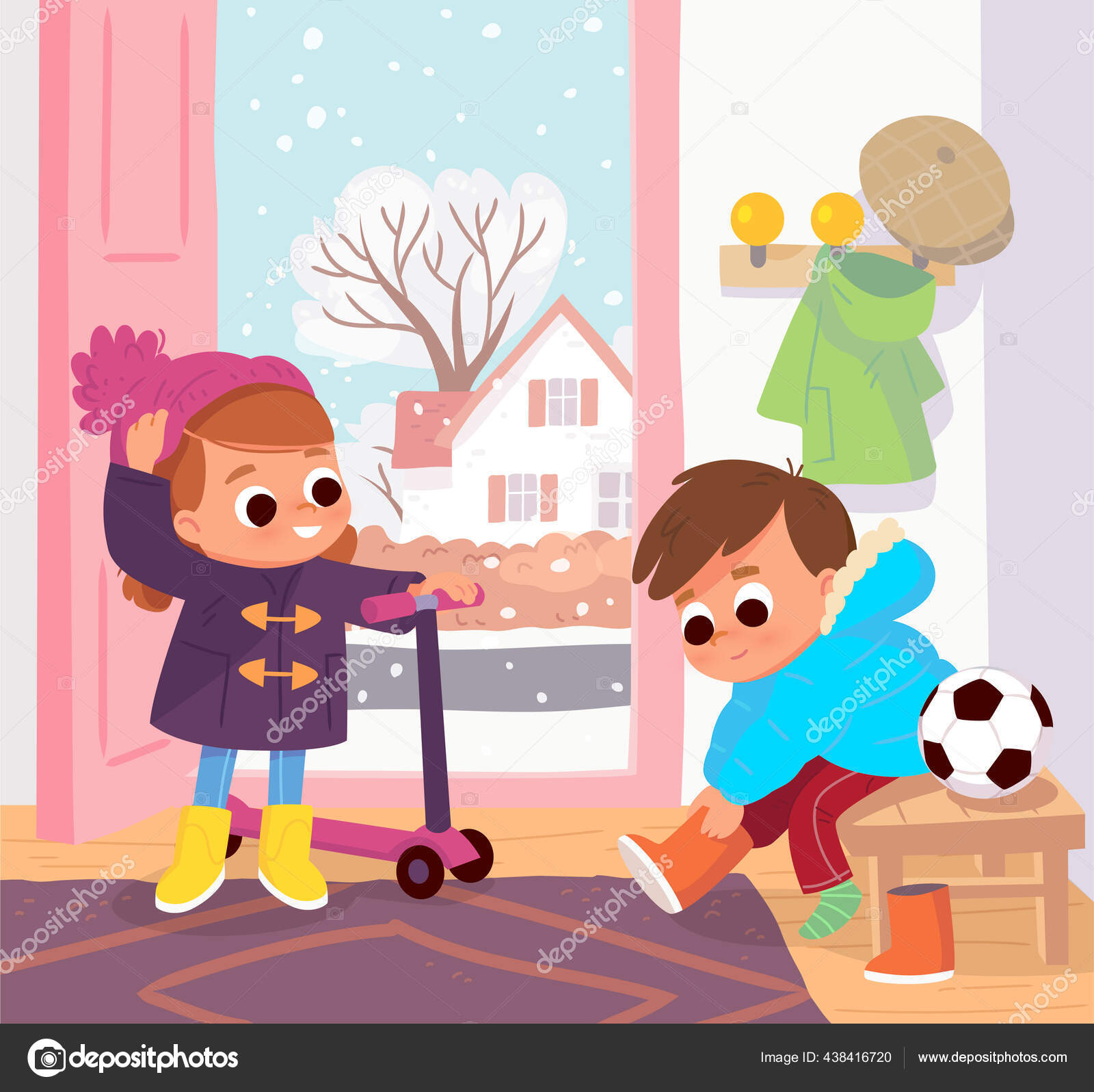 Getting Dressed Cartoon