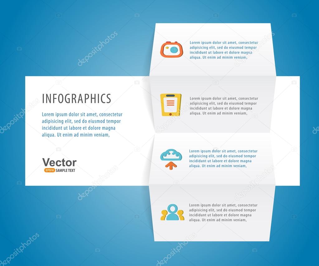 White infographics paper template Stock Vector by ©anigoweb 80467030
