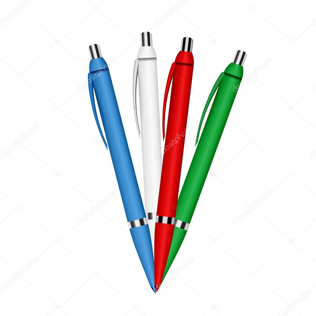 Vector color pens — Stock Vector © anigoweb #81374844