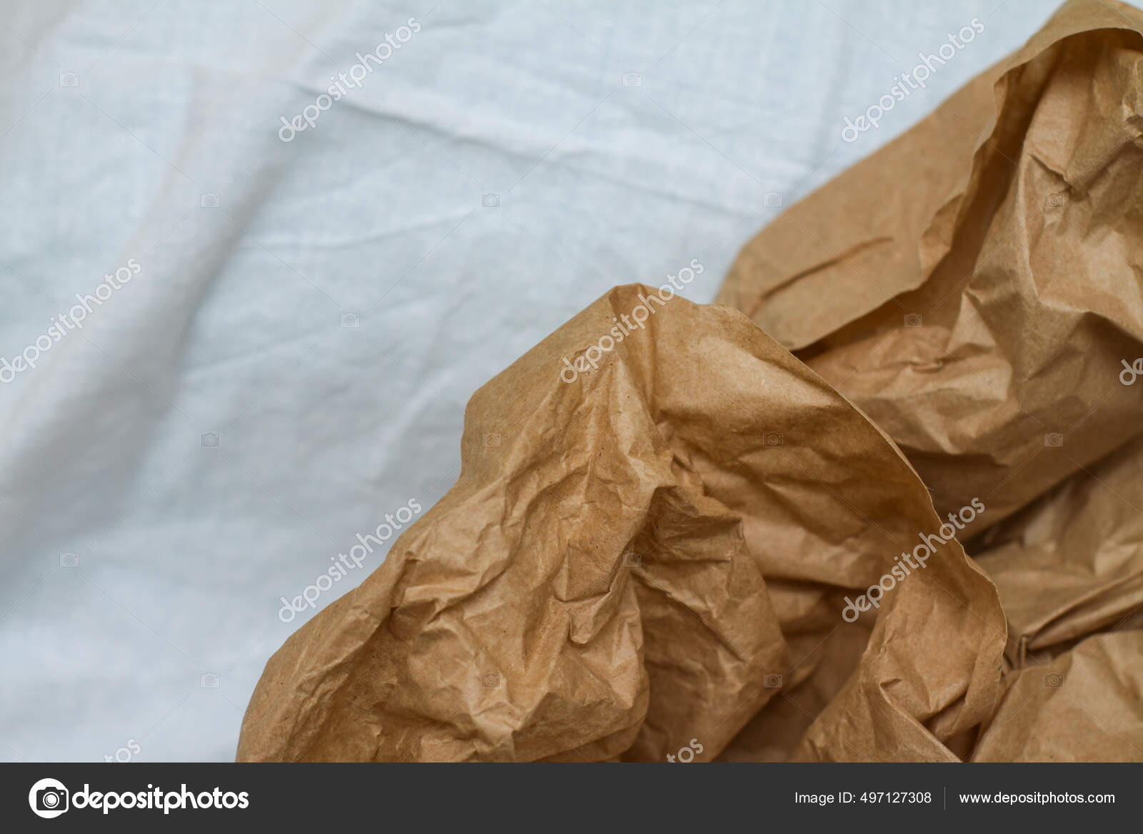 Crumpled paper. craft paper. texture, background, folds.brown crumpled ...