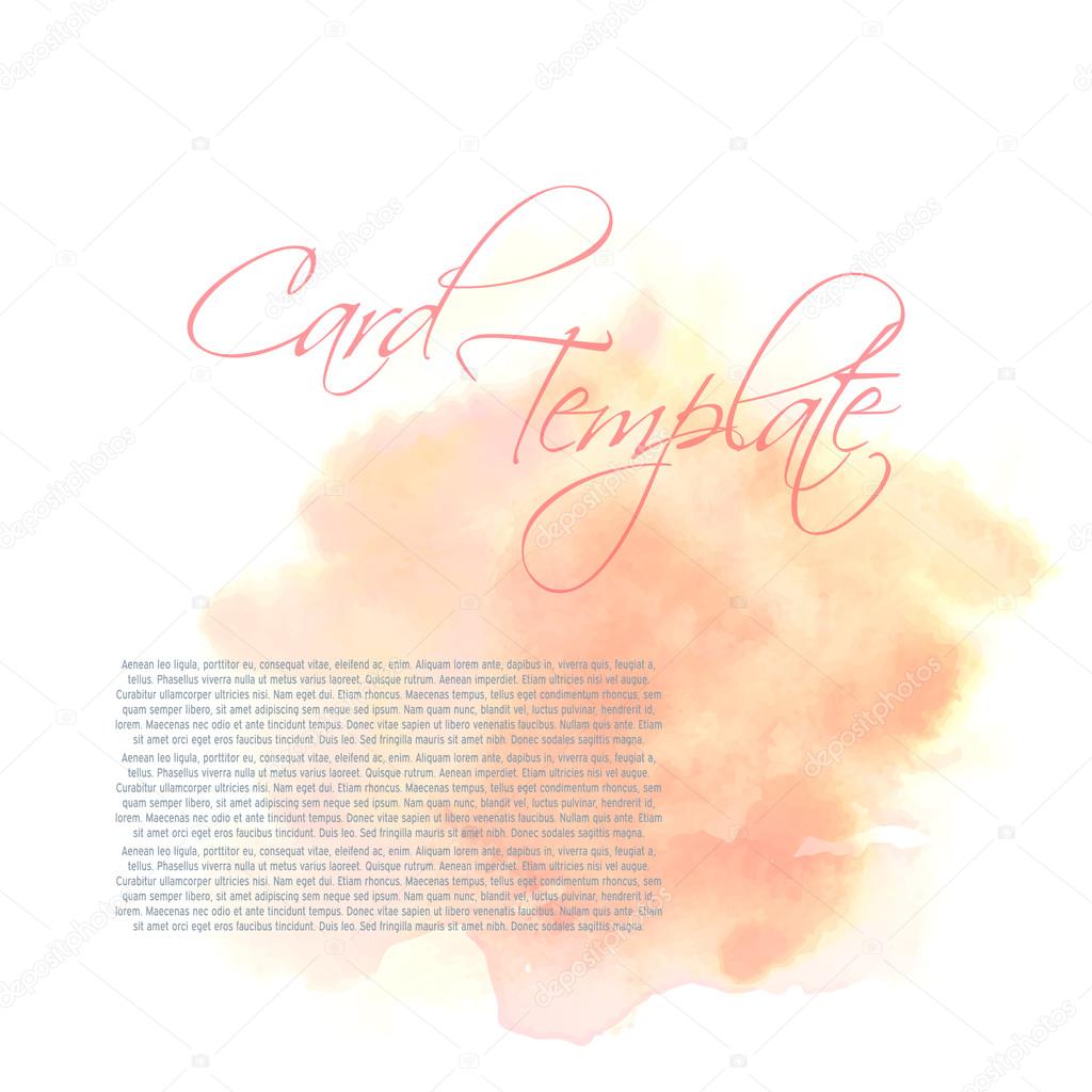Pastel colors card concept with watercolor spot Stock Vector by ...