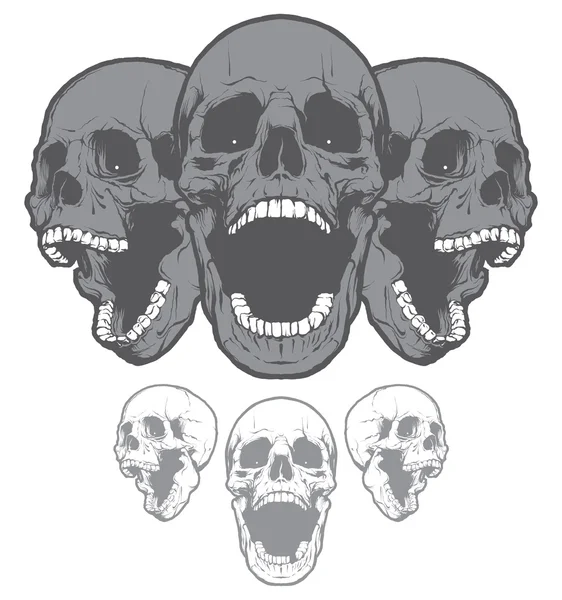 Screaming skull Vector Art Stock Images | Depositphotos