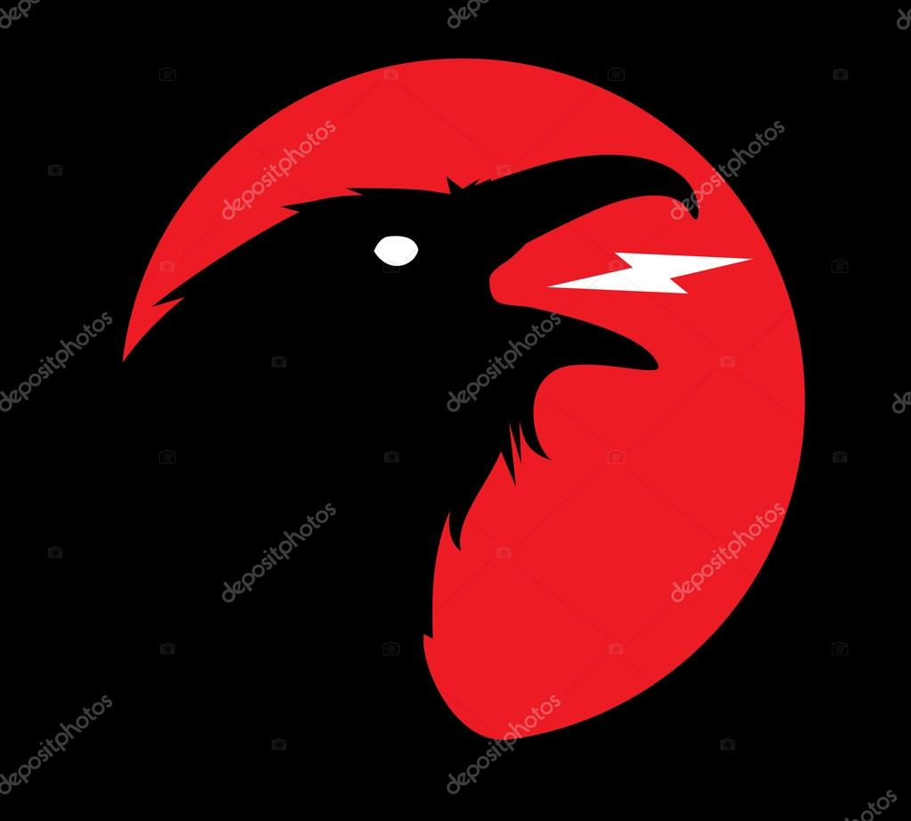 Dark Evil heraldic raven. Stock Vector by ©4ek 113494410