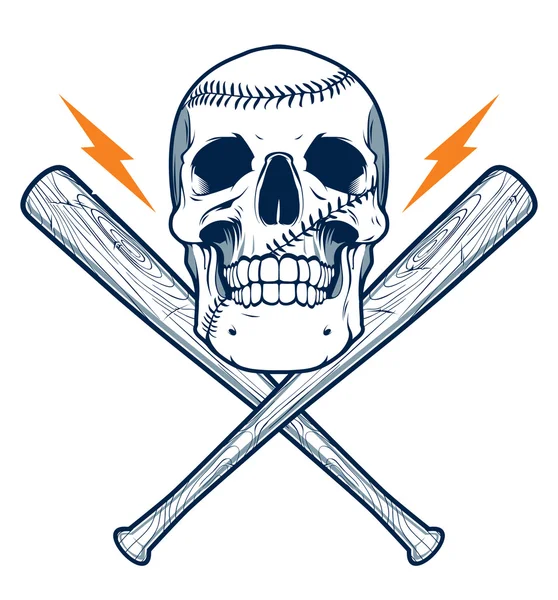Baseball skull Vector Art Stock Images | Depositphotos