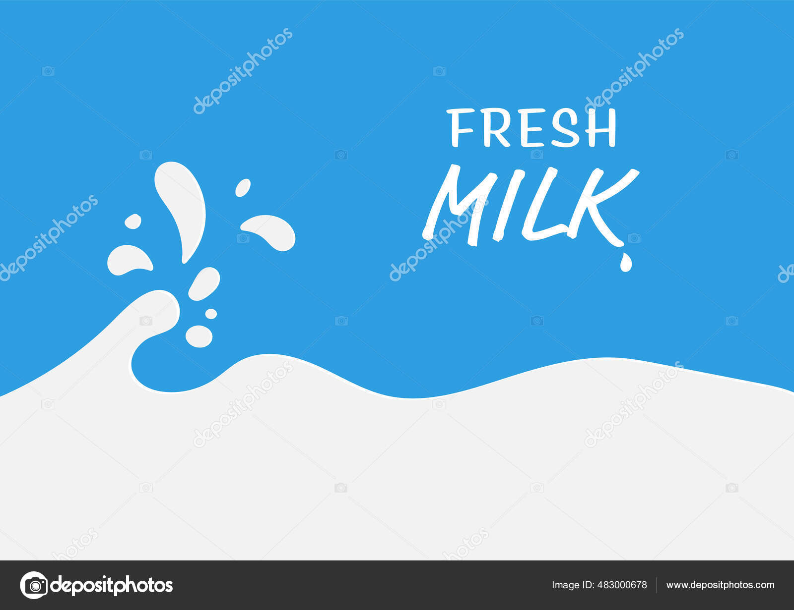 Milk Splash Vector Illustration Abstract Background Stock Vector by ...