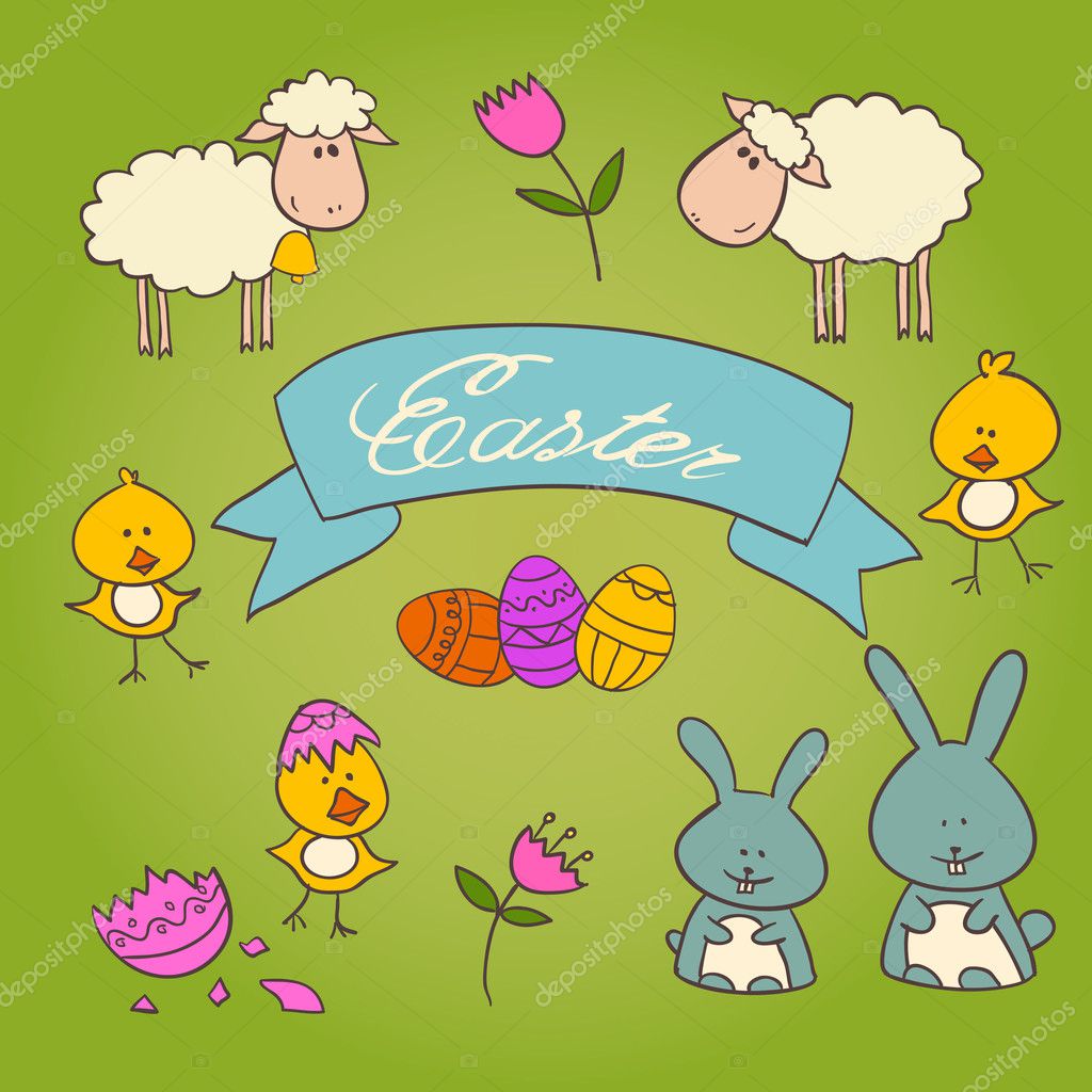 Set de Pascua Vector de stock #80396850 de ©Ksuxa-muxa