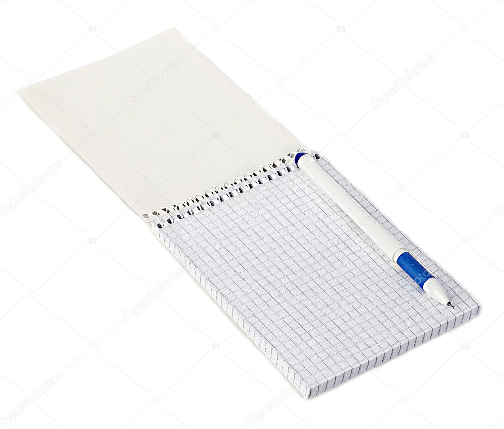 Notebook close-up isolated. — Stock Photo © bestfotostudio #96930064