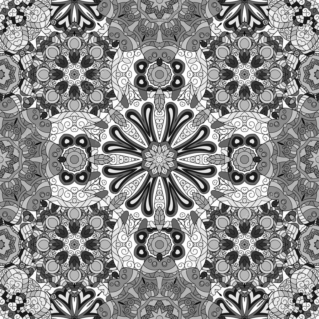 Seamless round pattern for printing on fabric or paper. Stock Vector ...