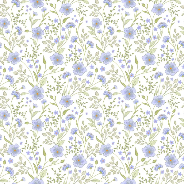 Vector seamless cute little flower pattern. — Stock Vector © leezarius ...