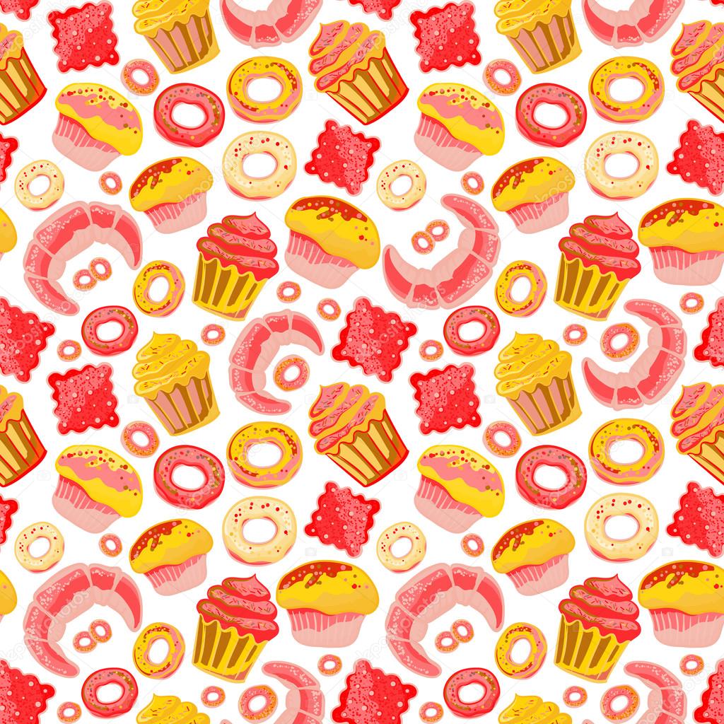 Dessert Pattern Wallpaper