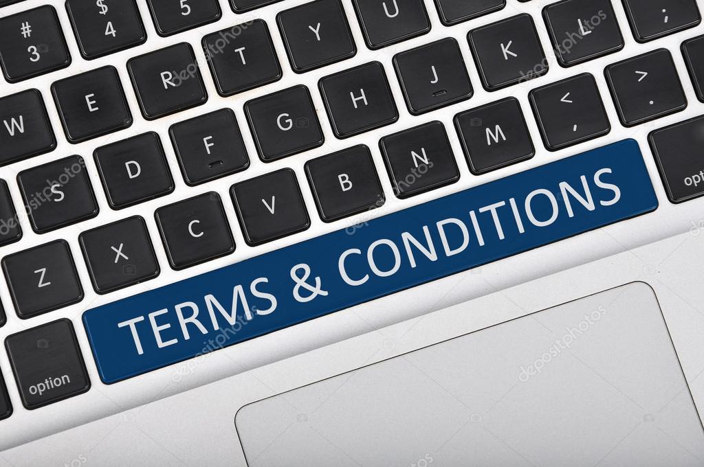Keyboard button written word terms & conditions Stock Photo by ©under ...