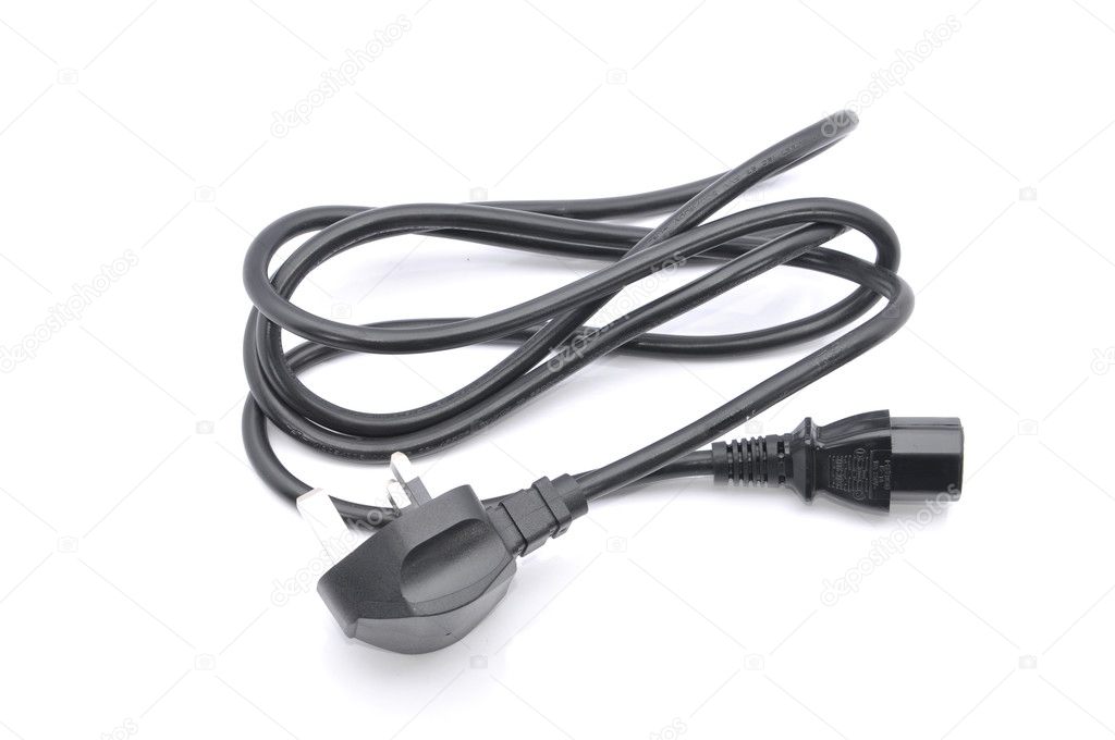 Computer Cable Over White Background — Stock Photo © under_verse #79874196