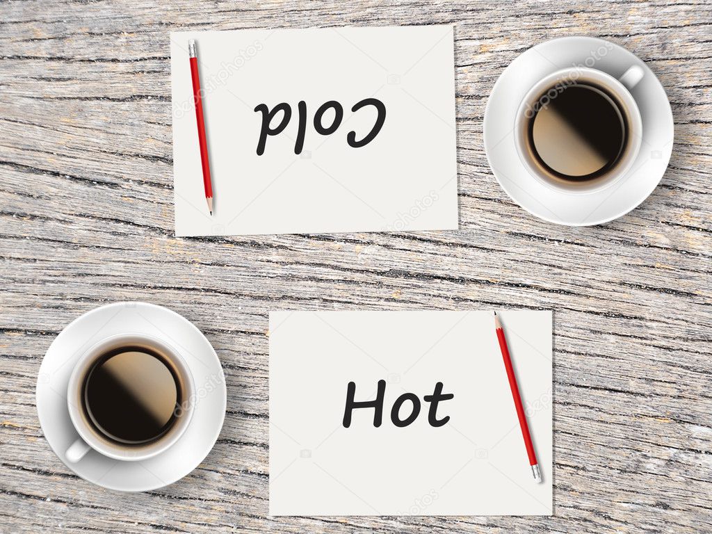 Business Concept : Comparison between hot and cold — Stock Photo ...