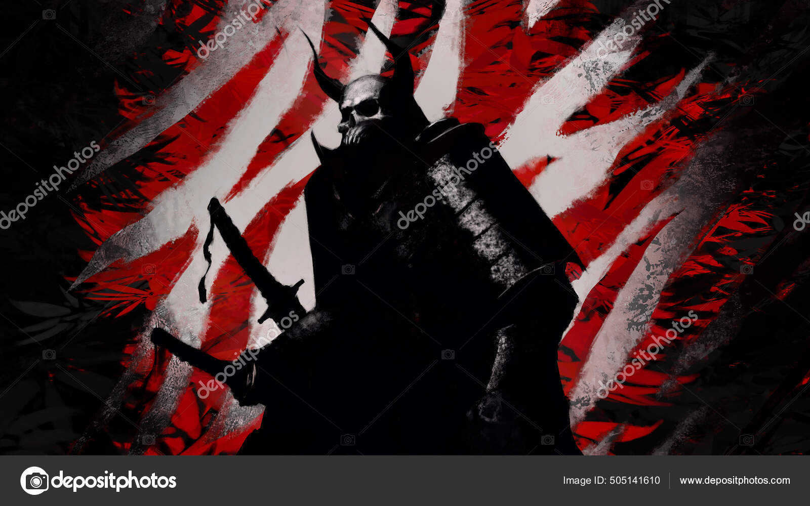 Samurai Flag On Back