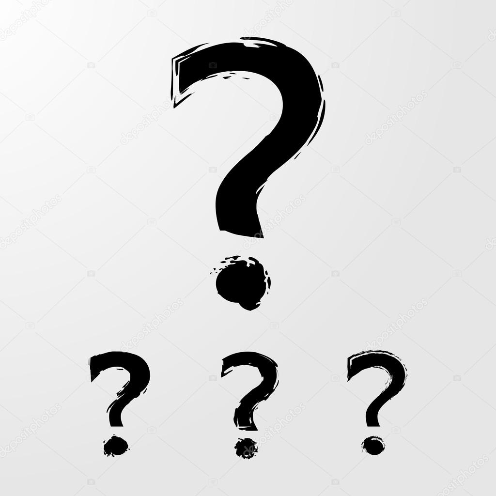 Question mark. Question mark icon. Variations of a question mark. Black ...