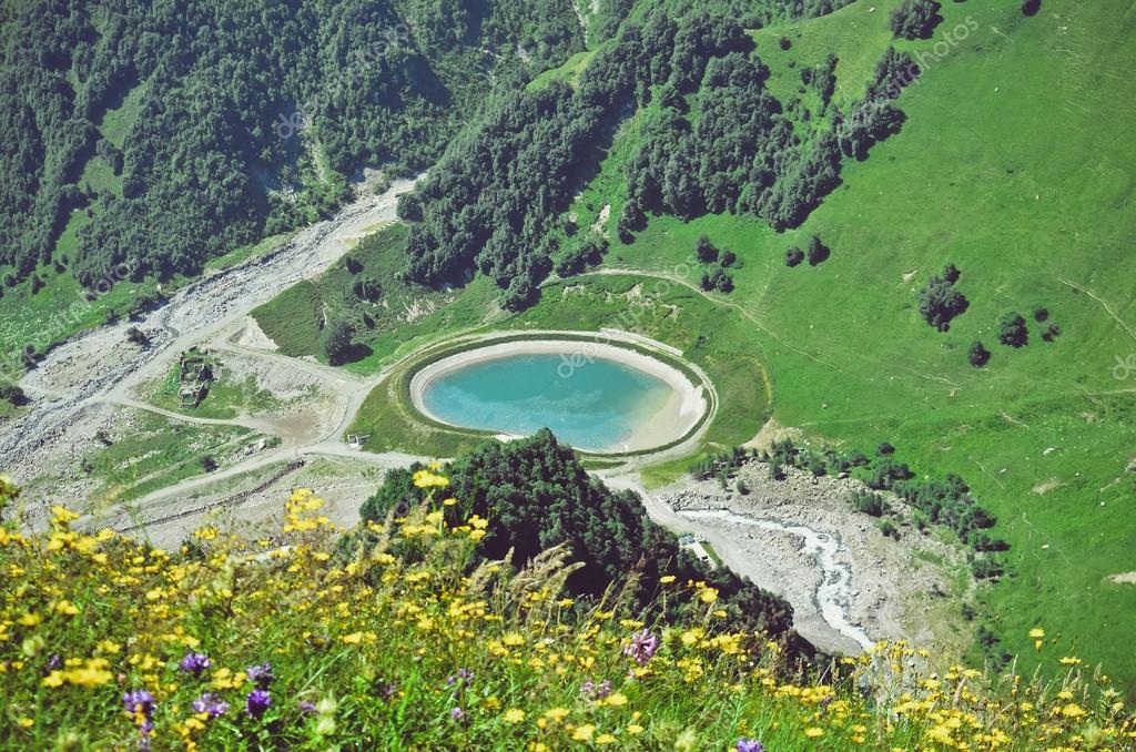 Small reservoir in the mountains — Stock Photo © samsvarovski #90505306