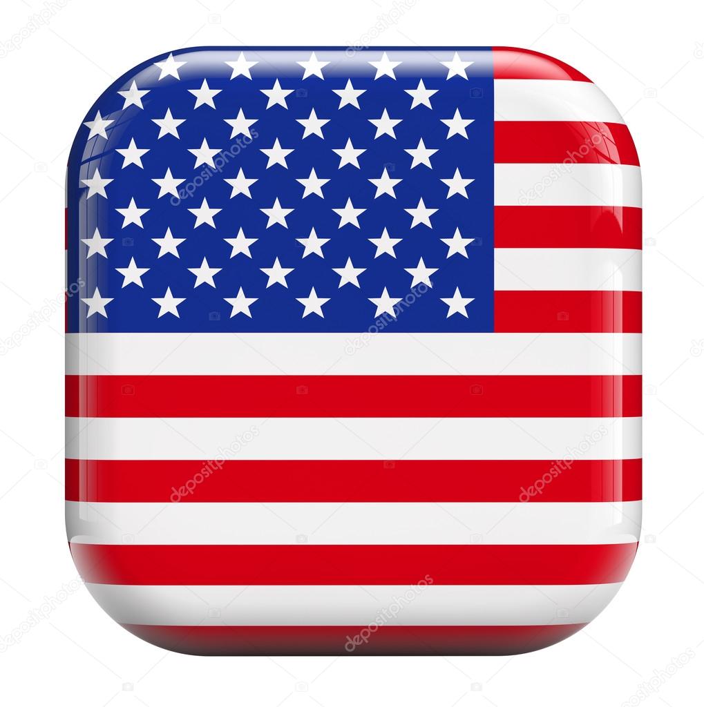 USA flag icon — Stock Photo © somartin #79743766