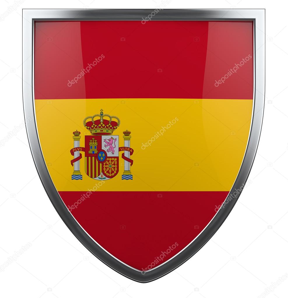 Spain Flag Shield — Stock Photo © somartin #79921926