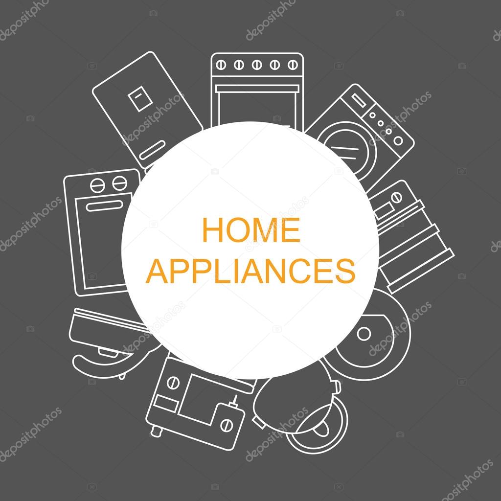 Home appliances. Banner for your store or business. Vector illustration ...