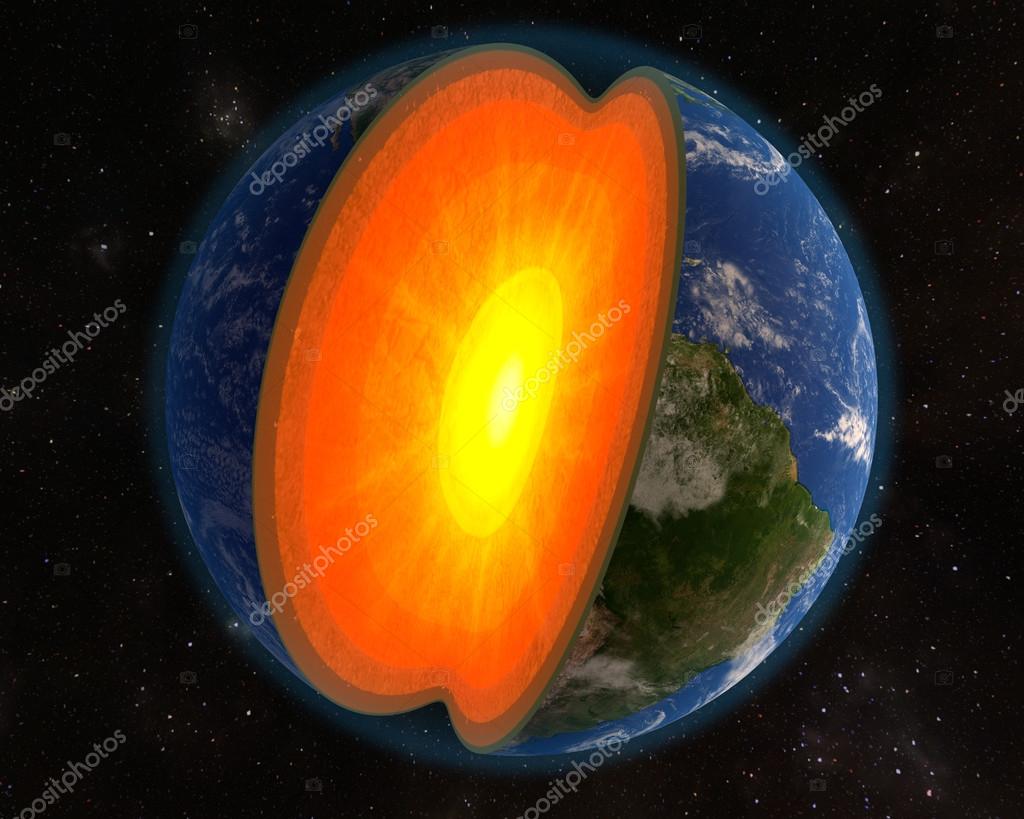 Earth Core Section View — Stock Photo © auntspray #80081906