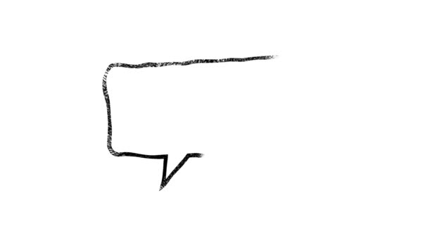 Thinking cartoon cloud bubble sketch doodles being animated. Hand-drawn ...