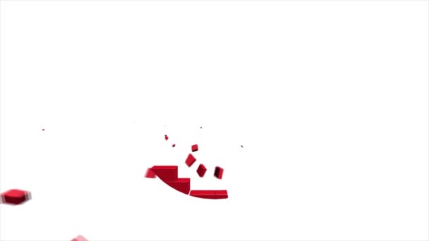 3D heart button Animation with increasing counting of numbers on ...