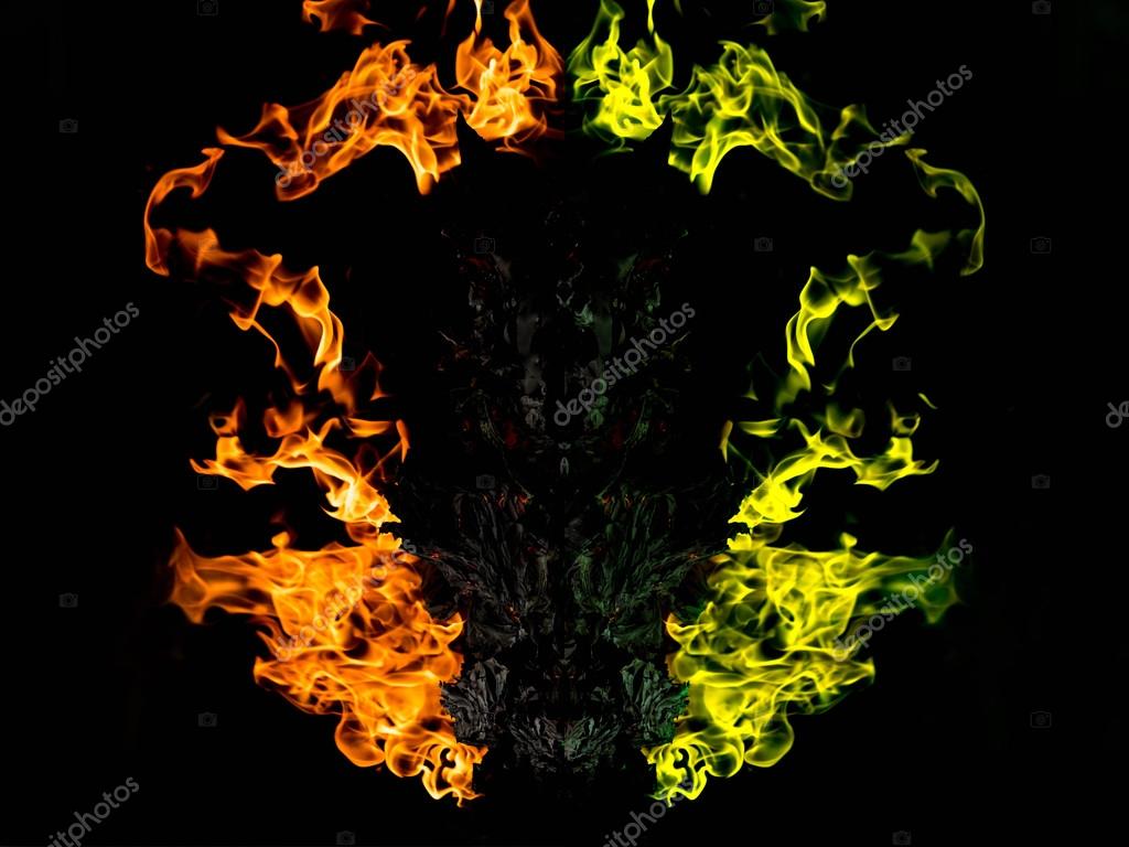 Double color of frame fire background Stock Photo by ©bank215 111071786