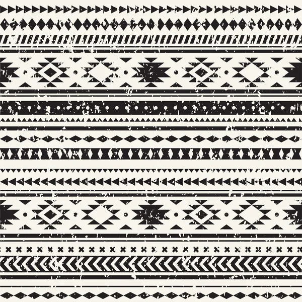 Aztec tribal seamless black and white pattern Stock Vector Image by ...