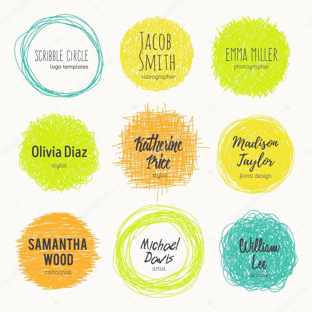 Set of hand drawn logo templates. Stock Vector Image by ©bosotochka ...