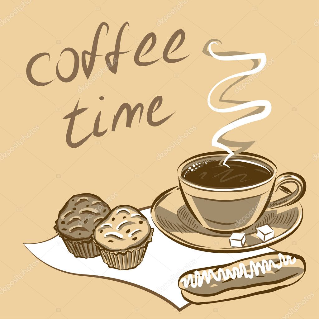 Cup of coffee for menu.Vector illustration. Stock Vector by ©LinaTruman ...