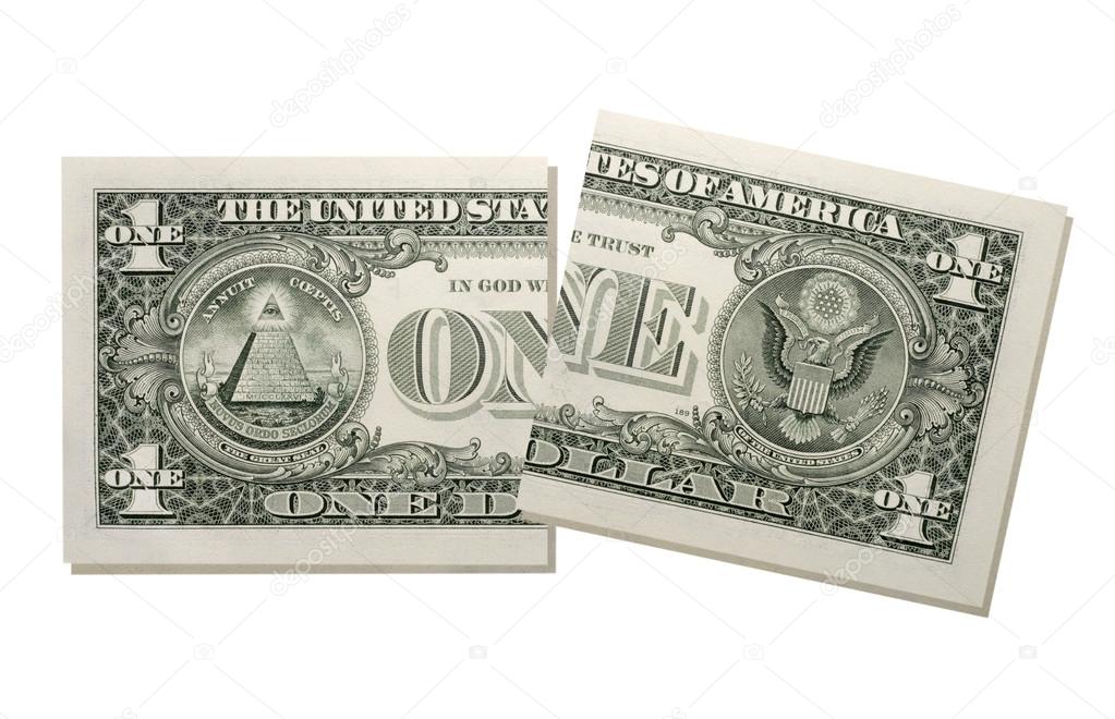 Torn US Dollar note, close-up Stock Photo by ©TunedIn61 85075712