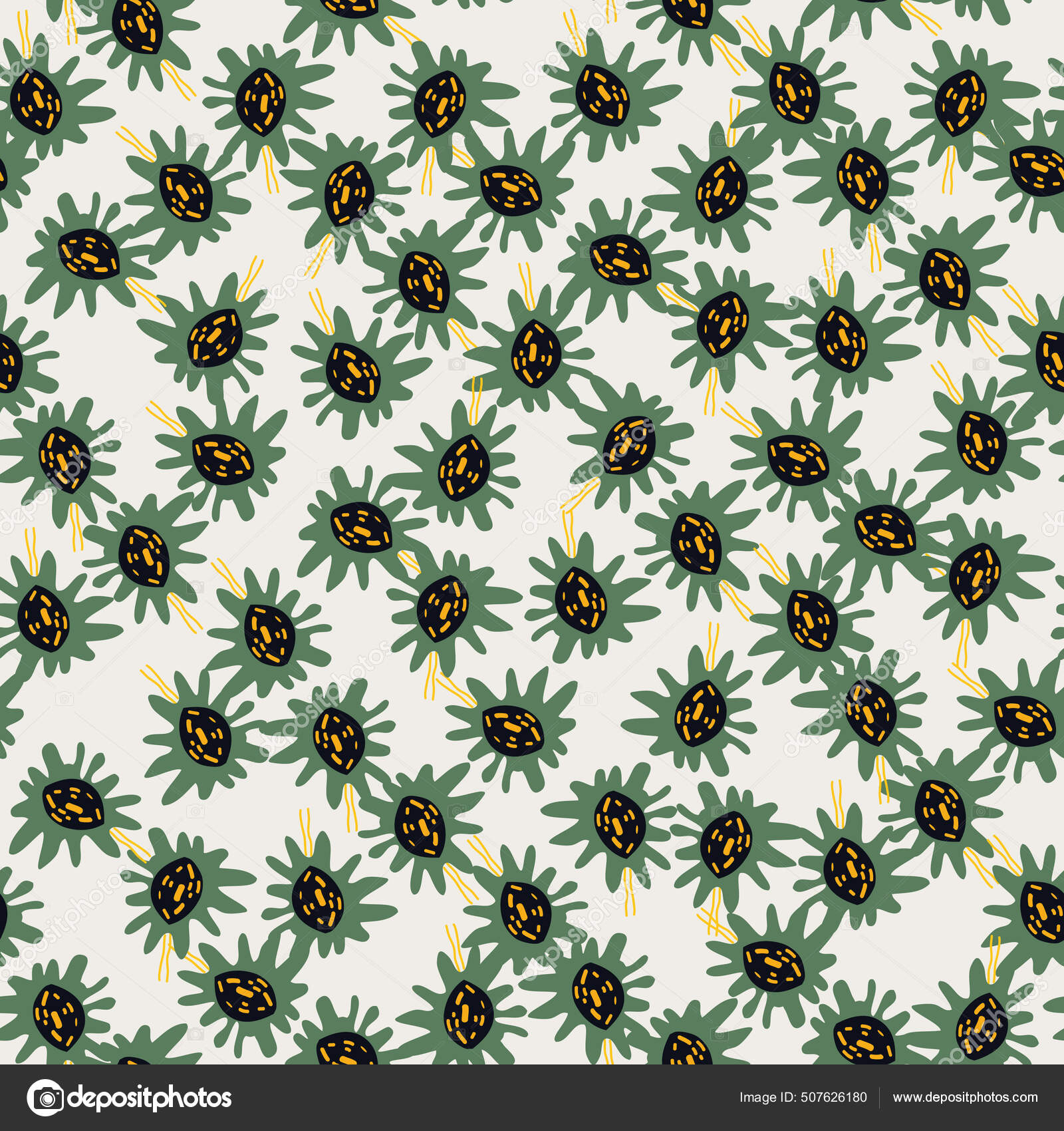 Seamless Pattern Plant Texture Stock Vector Image by ©Veta_poli #507626180