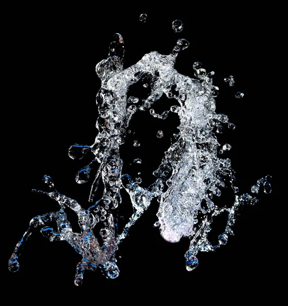 Water Splash High Definition Isolated Black Background Stock Photo by ...