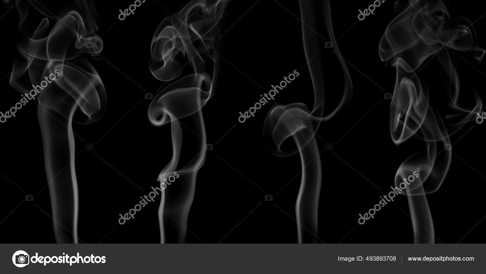 Collection Swirling Movement White Smoke Group Abstract Line Isolated ...