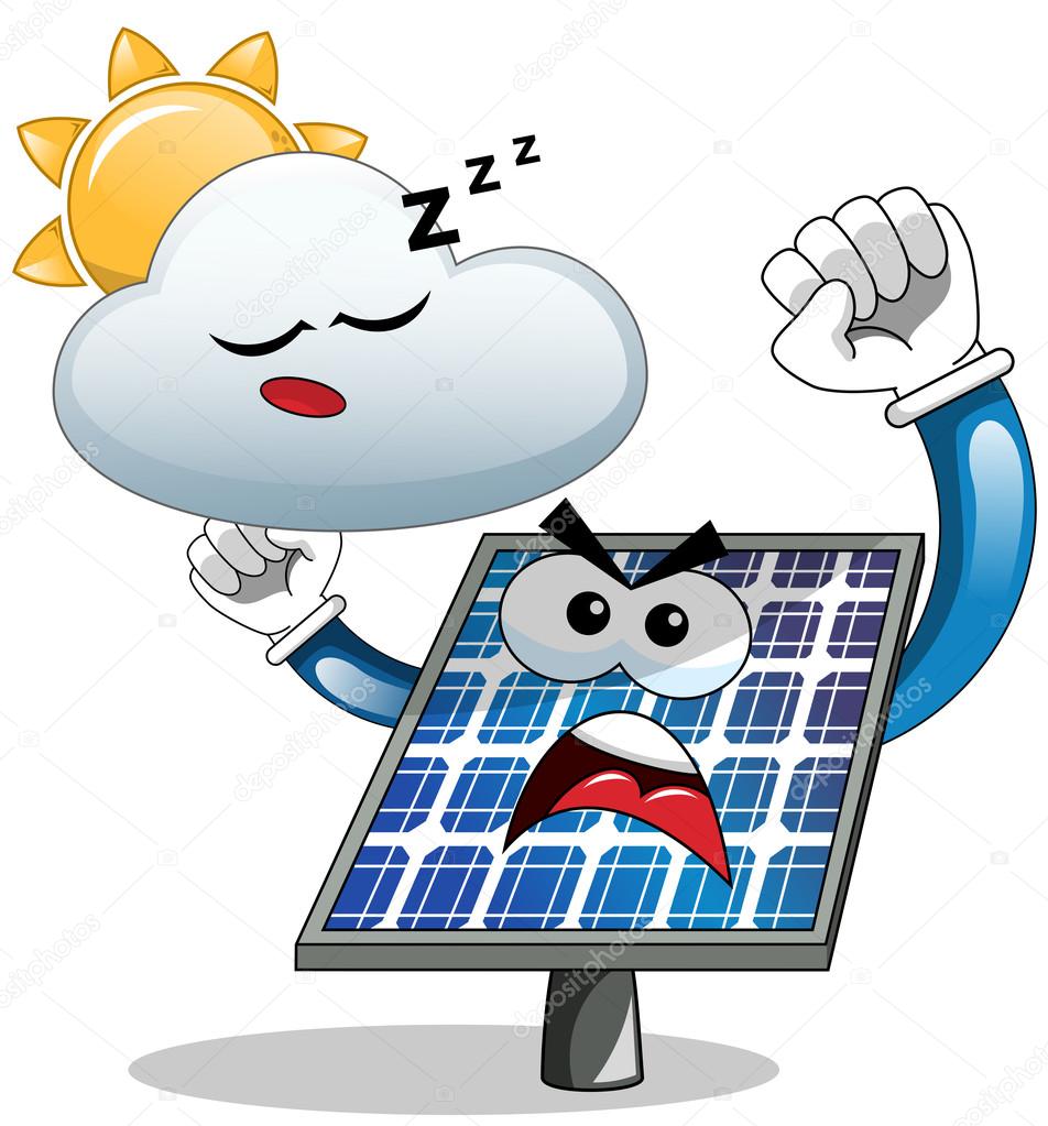 panel solar enojado quejándose aislado 2023