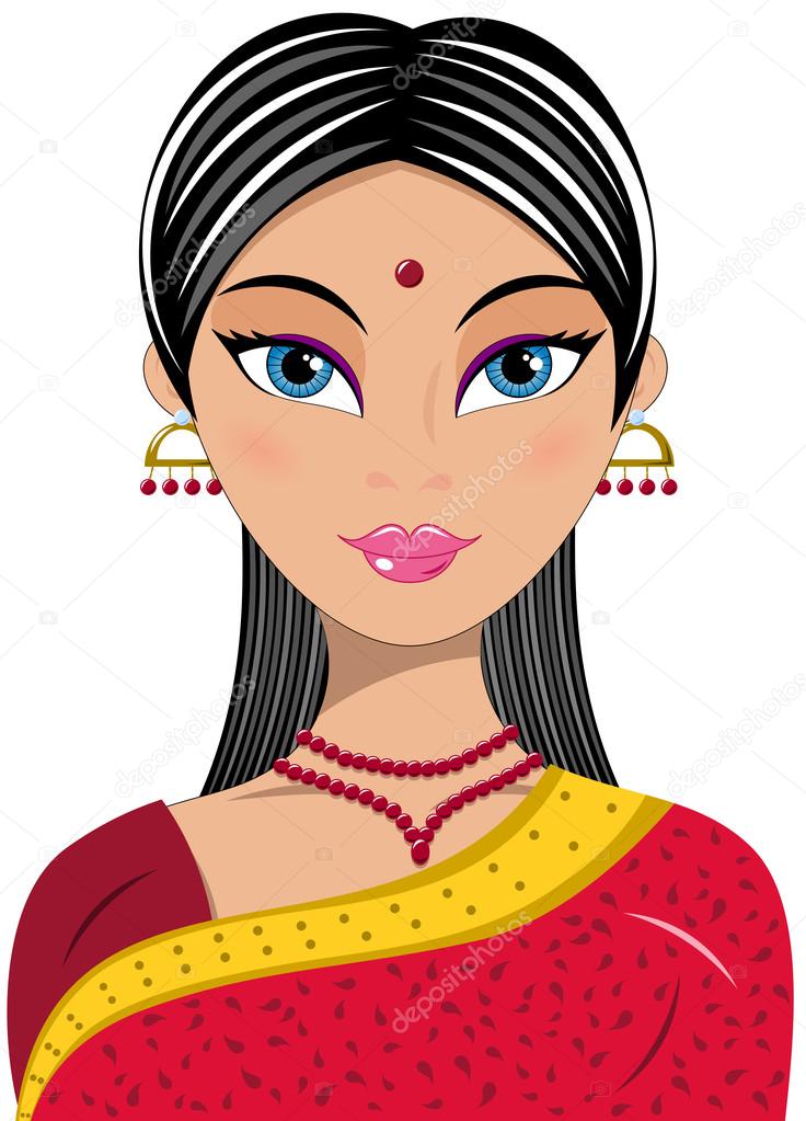 Indian Woman Face Sketch
