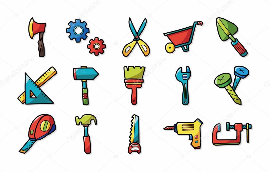 Worker tools icons set,eps10 Stock Illustration by ©wenchiawang #111487214