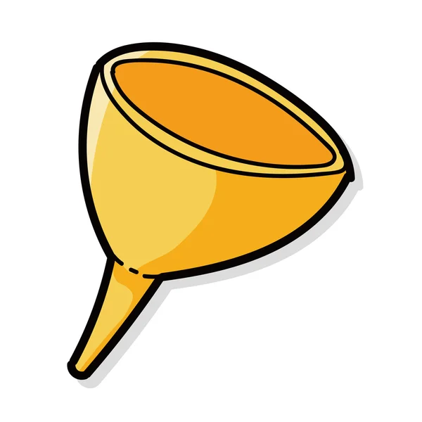 Ilustración de vector de color doodle vector ilustración del embudo ...