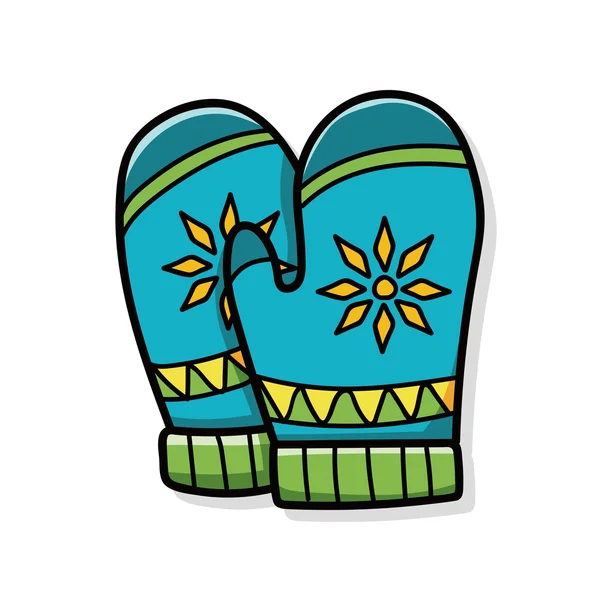 Téli kesztyű doodle rajz — Stock Vektor © hchjjl #73198423