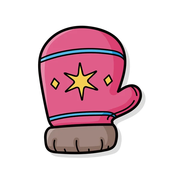 Téli kesztyű doodle rajz — Stock Vektor © hchjjl #73198423