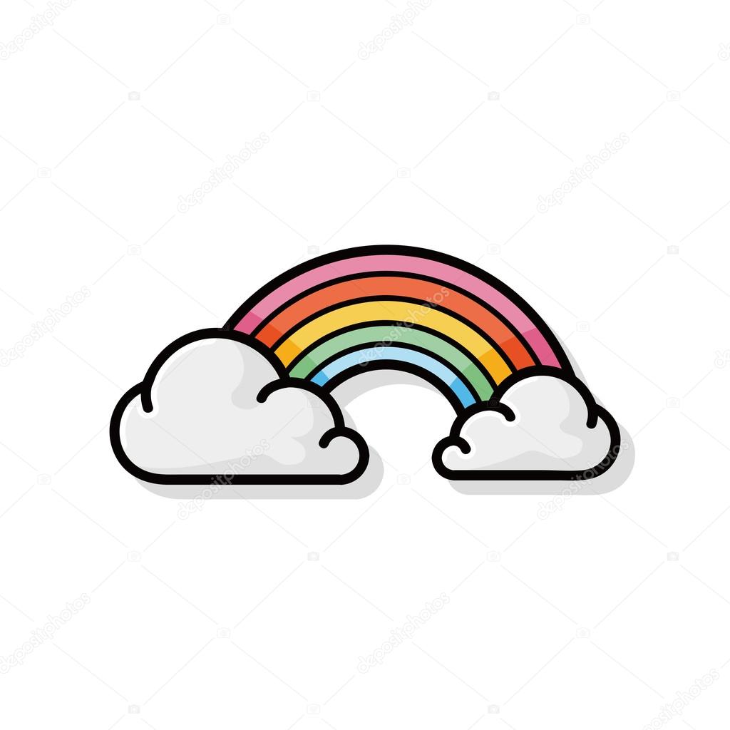 Rainbow doodle Stock Vector by ©wenchiawang 84665848