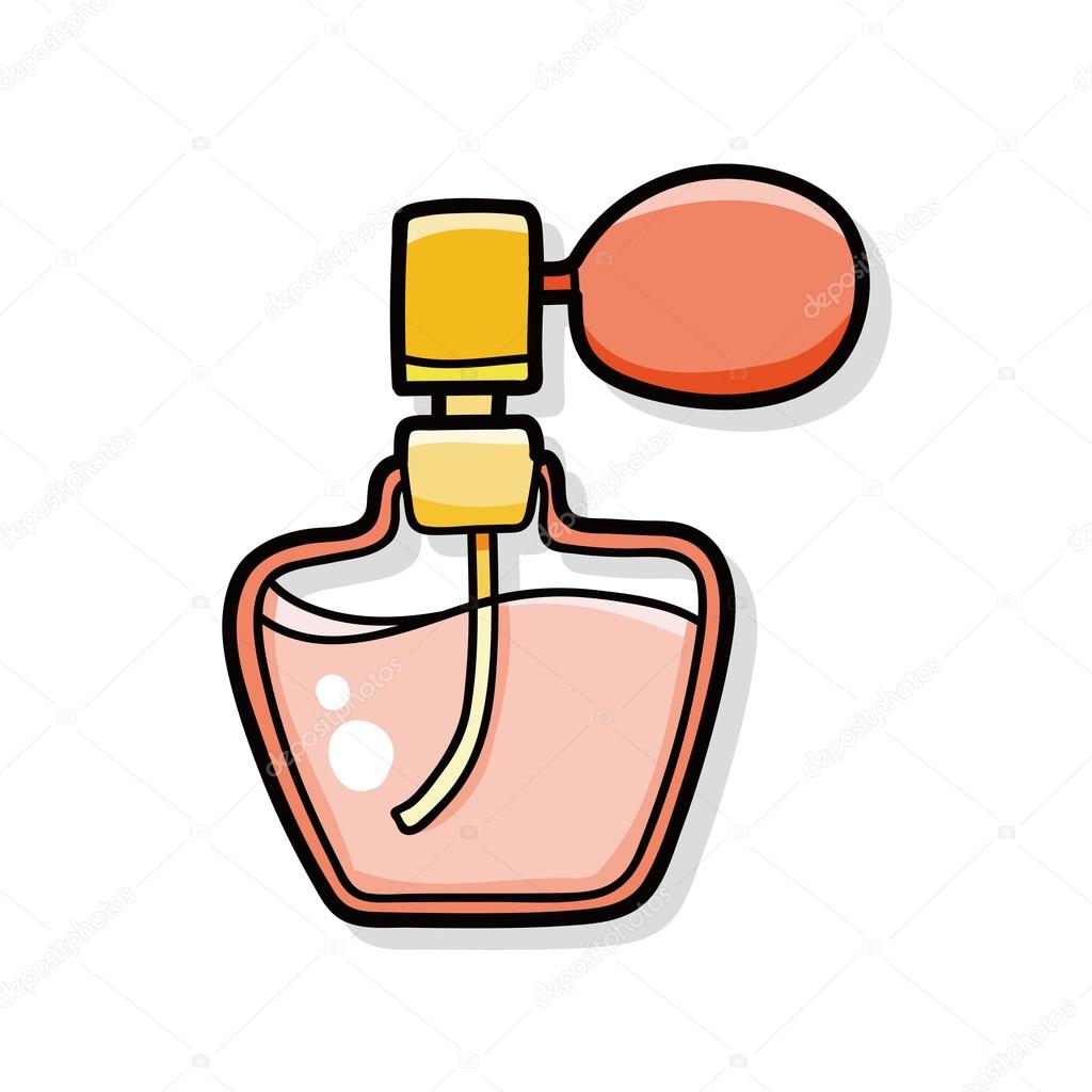 Poniéndose Perfume Caricatura