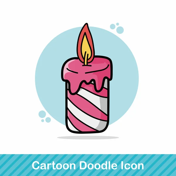 Gyertya doodle rajz — Stock Vector #71404665